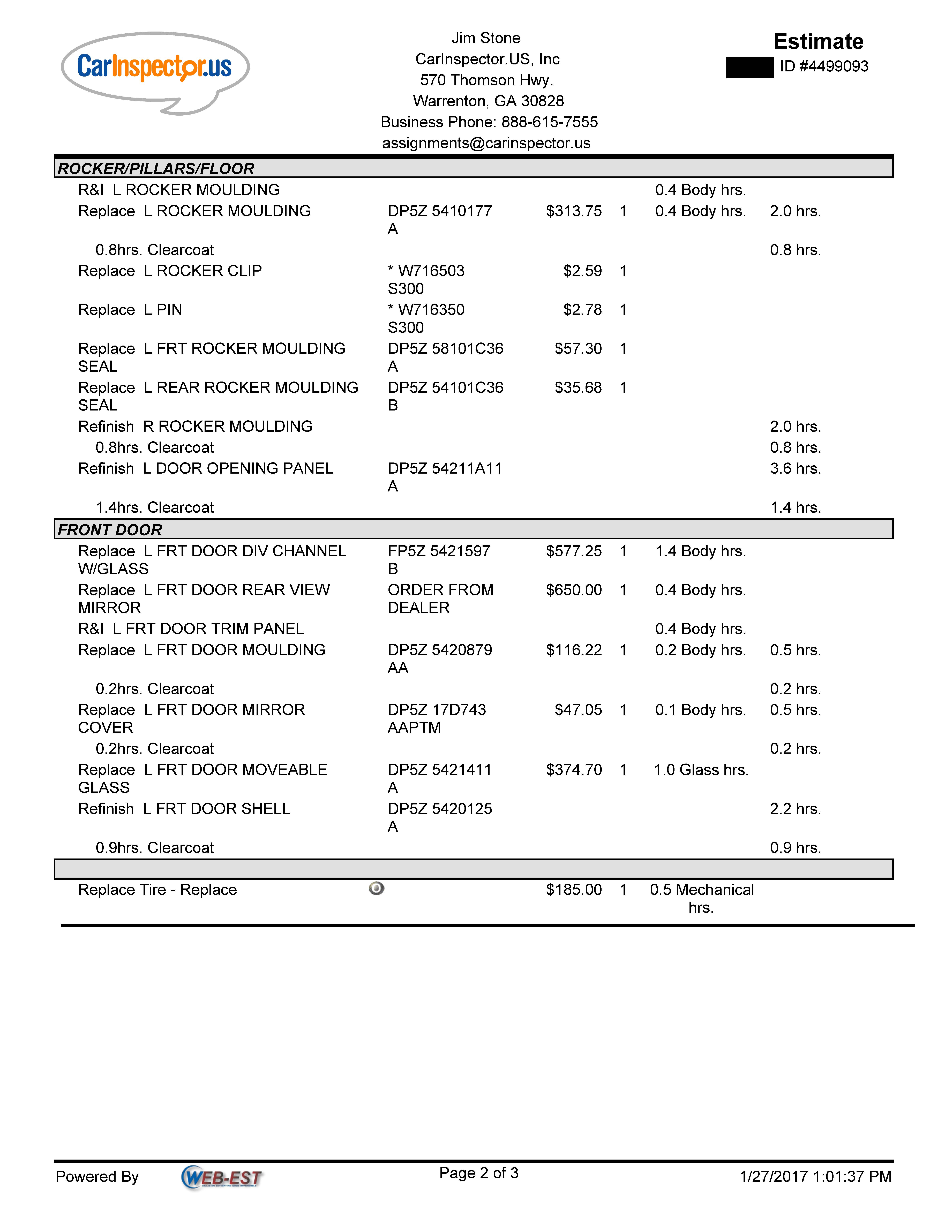 Basis Of Estimate Narrative